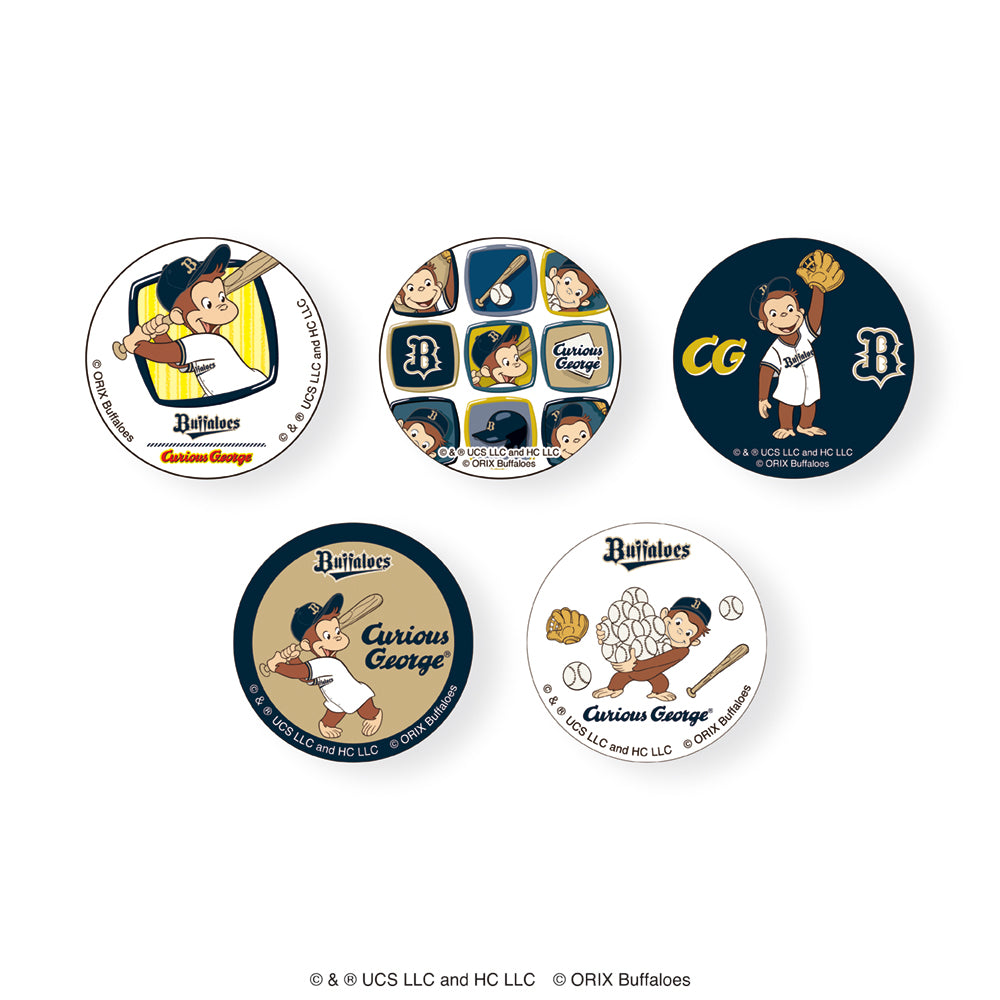 オリックス・バファローズ 缶バッジ (シークレット) / おさるのジョージ / 2025 – HUNET MALL