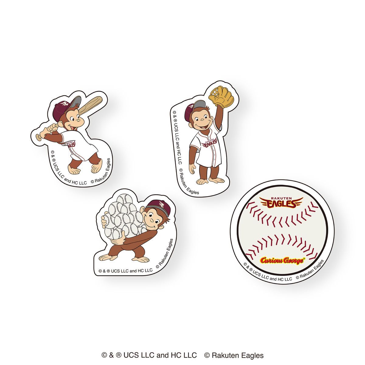 東北楽天ゴールデンイーグルス ステッカーセット / おさるのジョージ – HUNET MALL