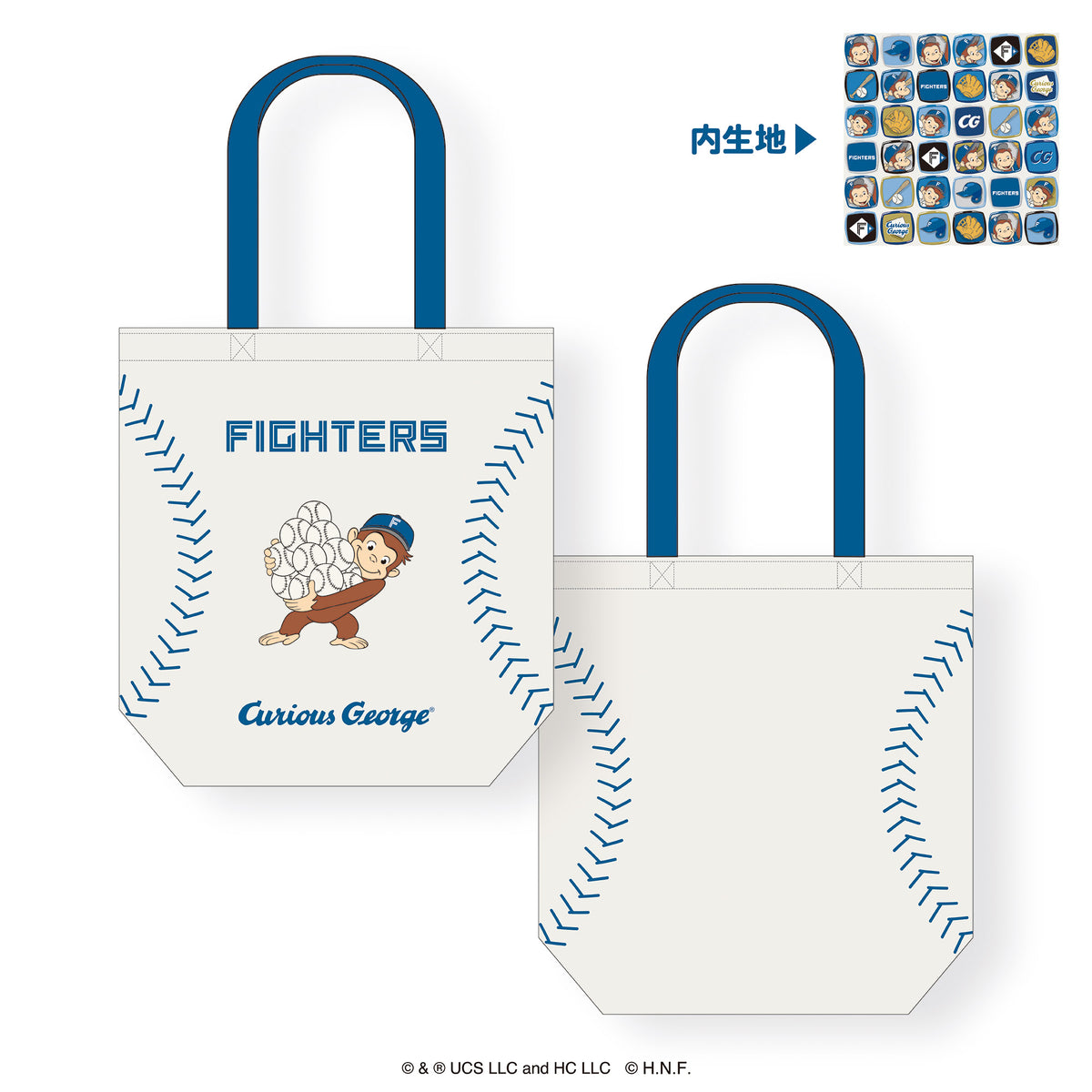 北海道日本ハムファイターズ トートバッグ / おさるのジョージ / 2025 – HUNET MALL